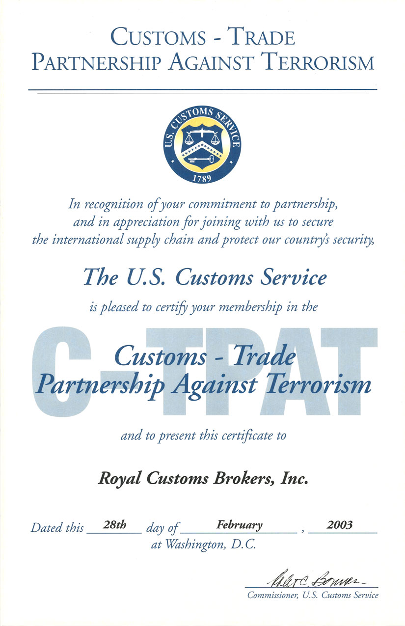 C-TPAT: Customs-Trade Partnership Against Terrorism | Speed Global Services